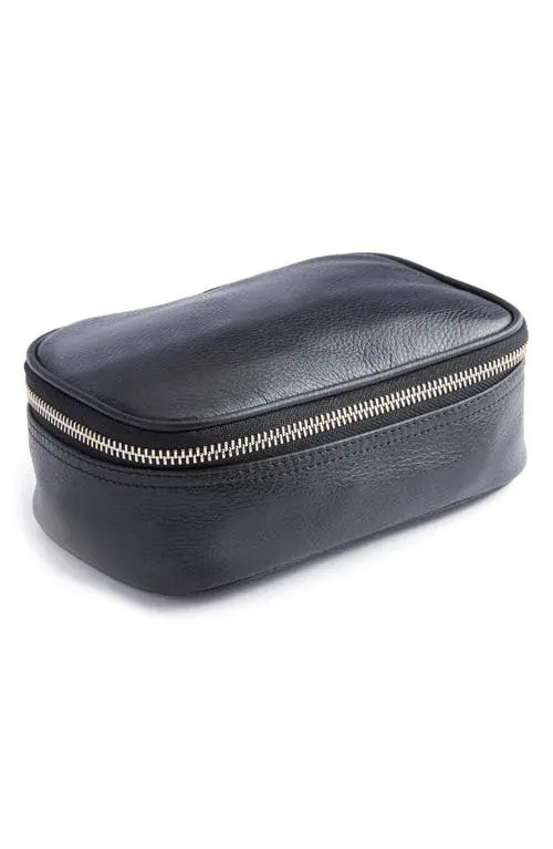 ROYCE NEW YORK Leather Tech Accessory Case - Black