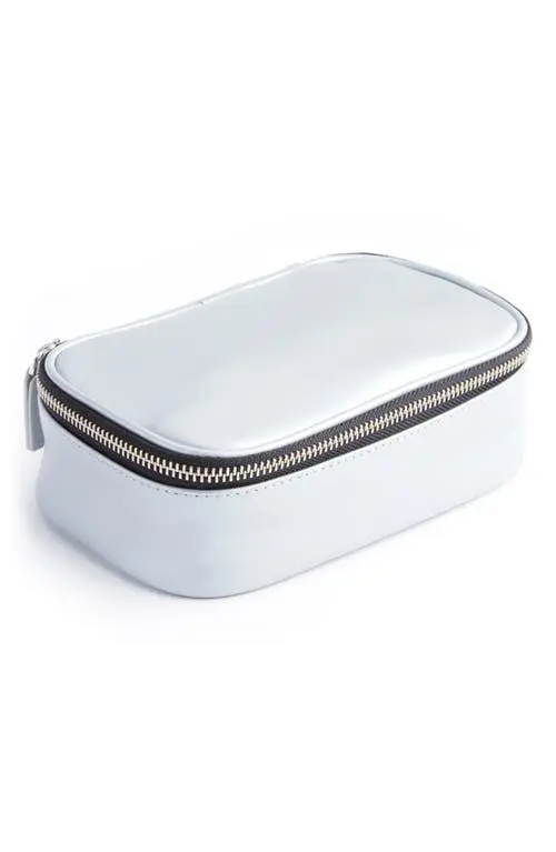 ROYCE NEW YORK Leather Tech Accessory Case - Silver