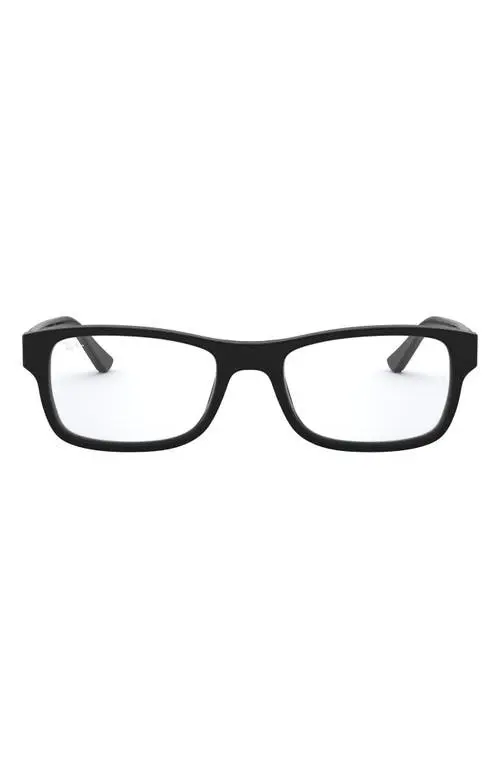 Ray-ban 52mm Rectangular Eyeglasses - Matte Black