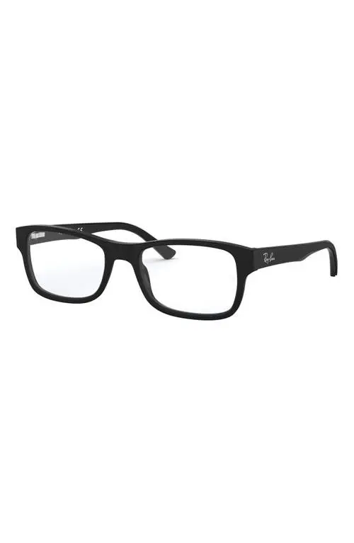 Ray-ban 52mm Rectangular Eyeglasses - Matte Black