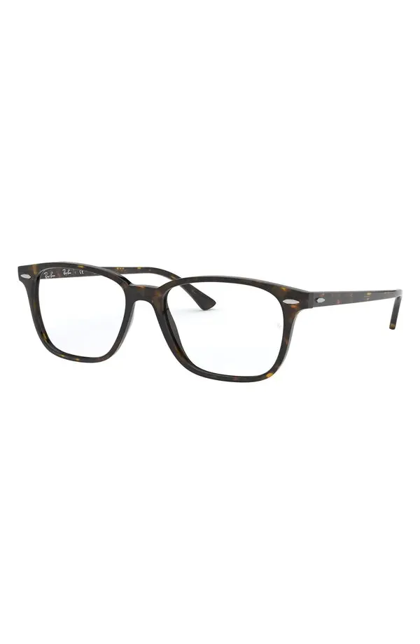 Ray-ban 55mm Rectangular Eyeglasses - Dark Havana