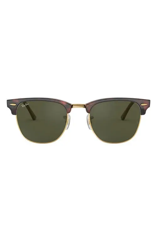 Ray-ban 55mm Round Frame Sunglasses - Tort