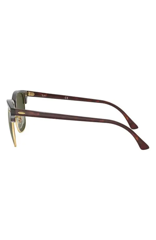 Ray-ban 55mm Round Frame Sunglasses - Tort