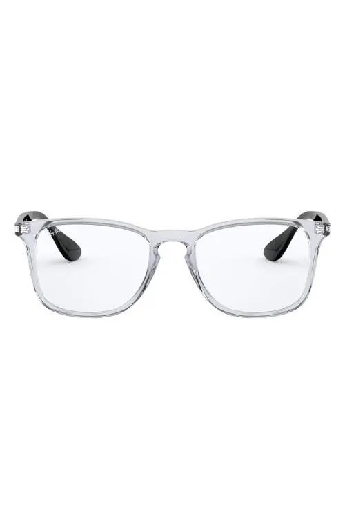 Ray-ban 50mm Square Eyeglasses - Shiny Crystal
