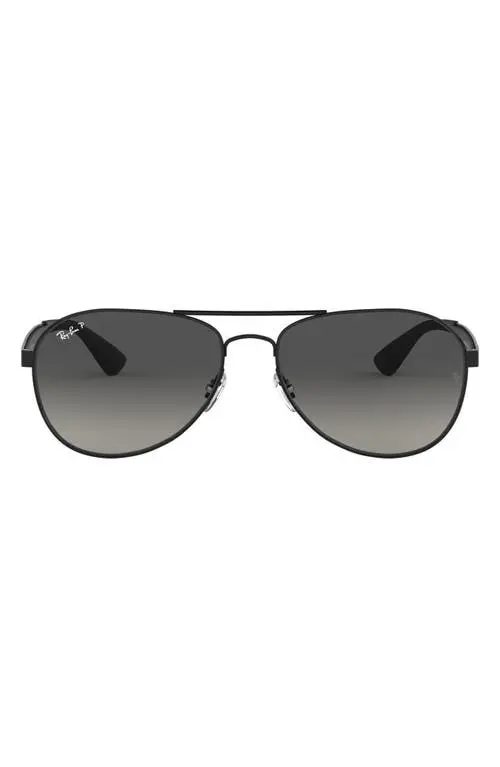 Ray-ban 58mm Gradient Aviator Sunglasses - Black