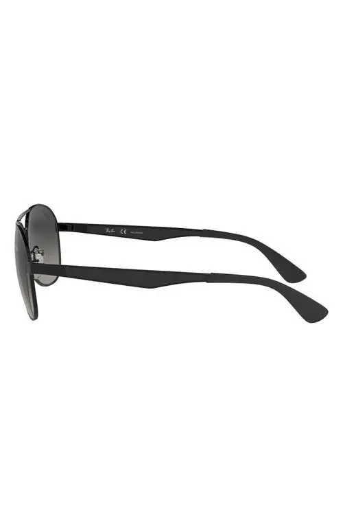 Ray-ban 58mm Gradient Aviator Sunglasses - Black