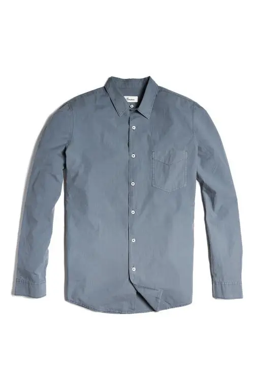 ROAN Everett Cotton Poplin Button-up Shirt - Slate