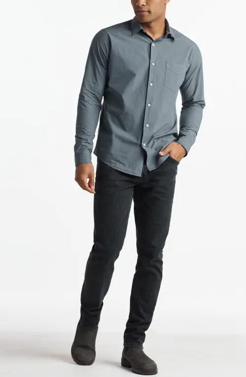 ROAN Everett Cotton Poplin Button-up Shirt - Slate