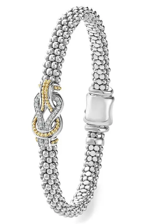 Lagos Newport Rope Bracelet With Pav - Diamond