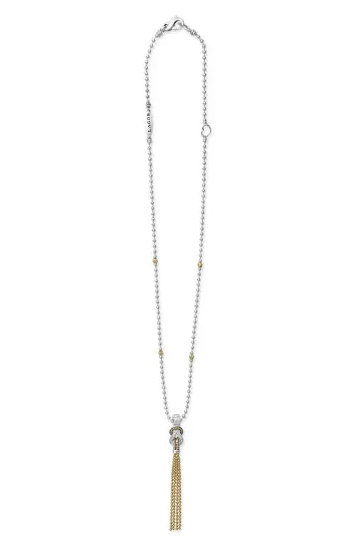 Lagos Newport Tassel Pendant Necklace - Diamond