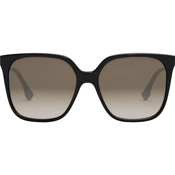 Fendi 59mm Geometric Sunglasses - Black