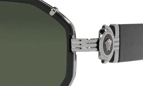 Versace 58mm Aviator Sunglasses - Black Crystal
