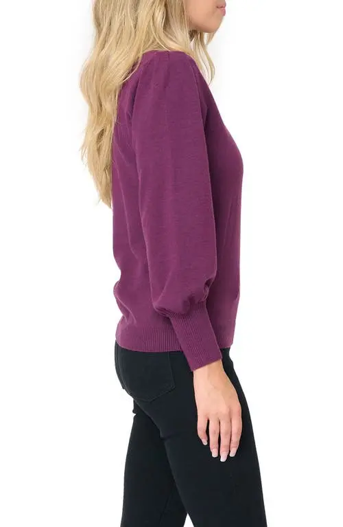 GIBSONLOOK Blouson Sleeve Sweater - Raisin
