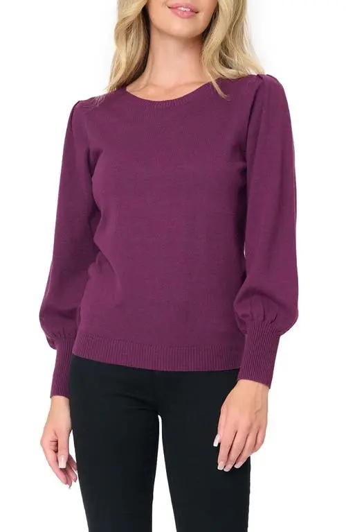 GIBSONLOOK Blouson Sleeve Sweater - Raisin