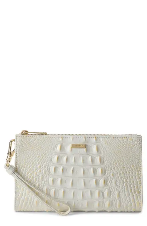 Brahmin Daisy Croc Embossed Wristlet - Chantilly