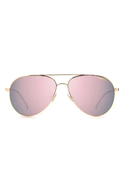 Carrera Eyewear 58mm Aviator Sunglasses - Gold Copper / Rose Gold