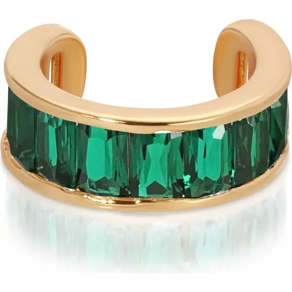 Ettika Crystal Ear Cuff - Green