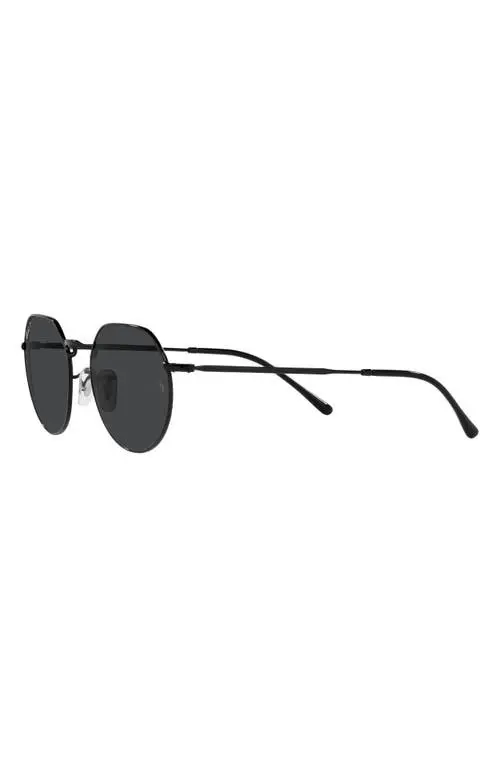 Ray-ban Jack 53mm Polarized Sunglasses - Black/polarized Black