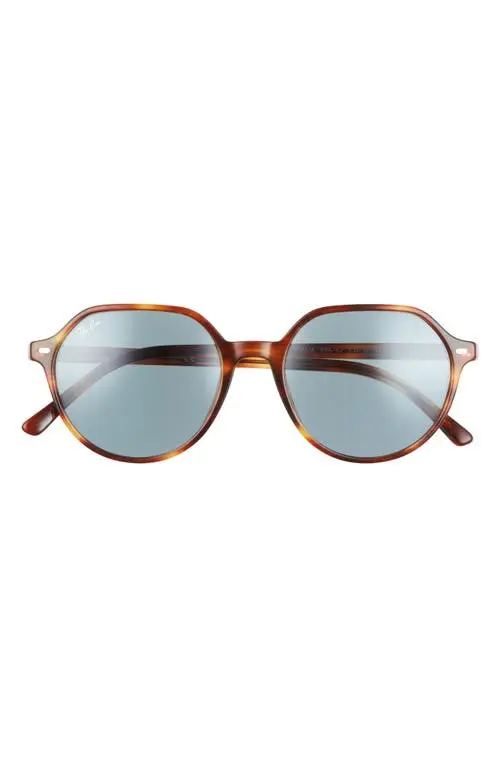 Ray-ban 53mm Geometric Sunglasses - Striped Havana/blue