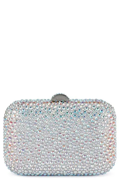 OLGA BERG Casey Hot Fix Crystal Clutch - Aurora