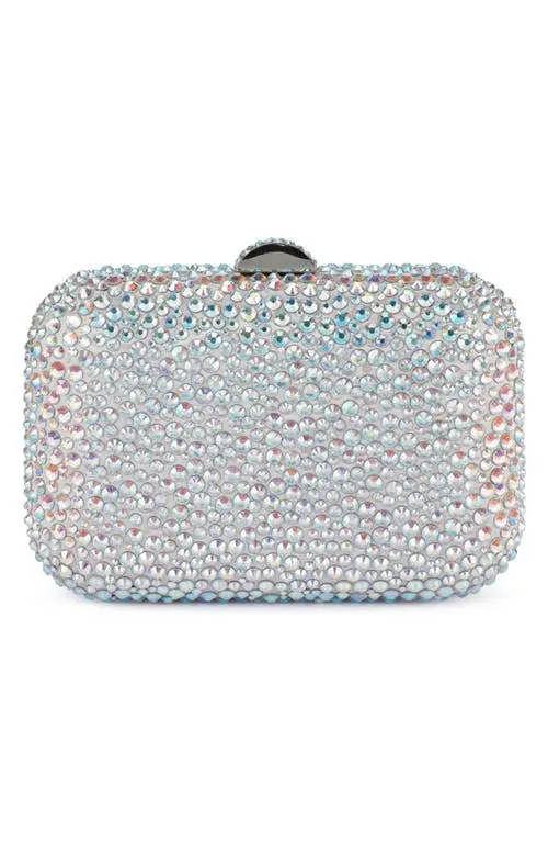 OLGA BERG Casey Hot Fix Crystal Clutch - Aurora