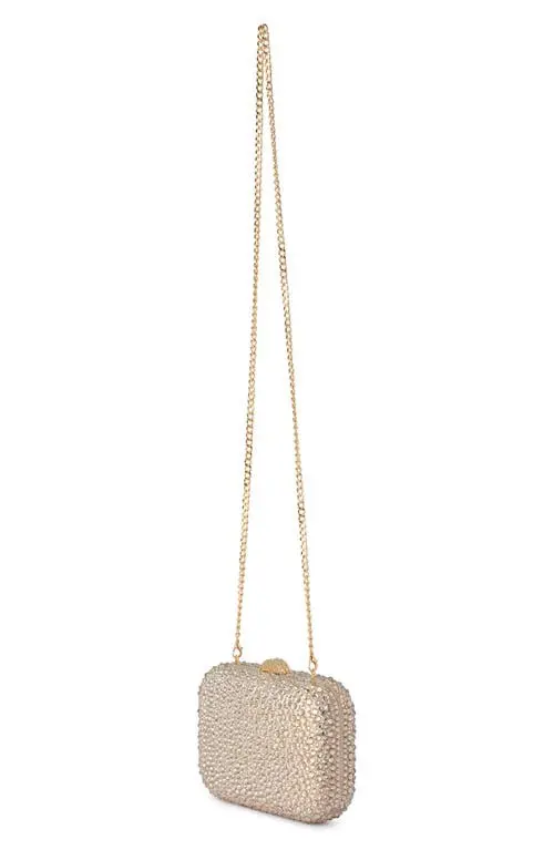 OLGA BERG Casey Hot Fix Crystal Clutch - Champagne
