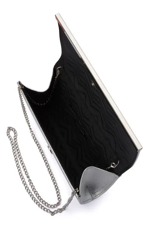 OLGA BERG Maddie Metallic Embossed Foldover Clutch
