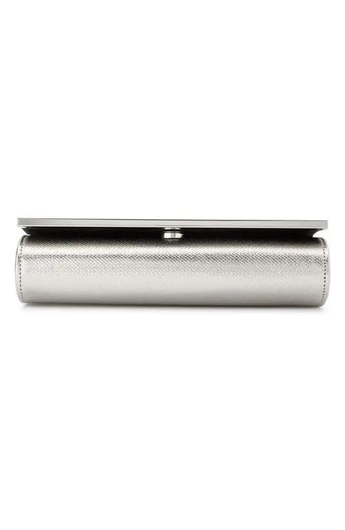 OLGA BERG Maddie Metallic Embossed Foldover Clutch