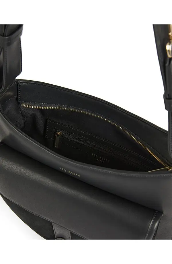 Ted Baker London Equa Leather Hobo Bag - Black