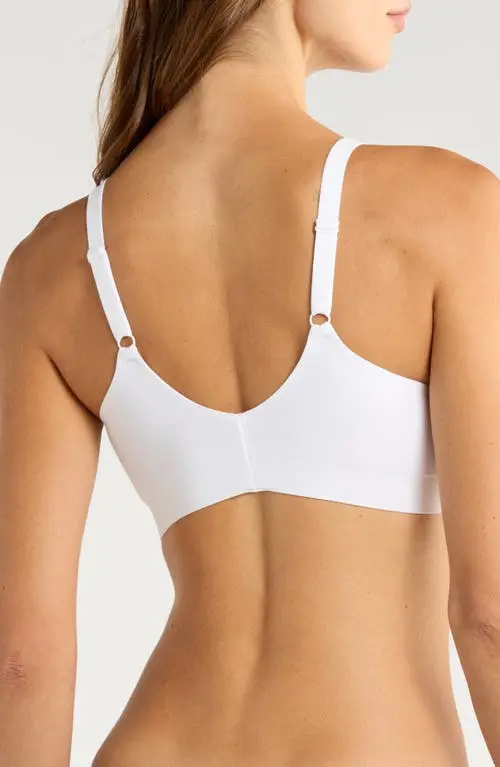 TRUE & CO Soft Form V-neck Bralette - White