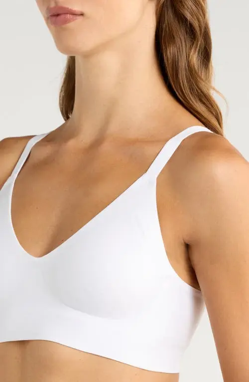 TRUE & CO Soft Form V-neck Bralette - White