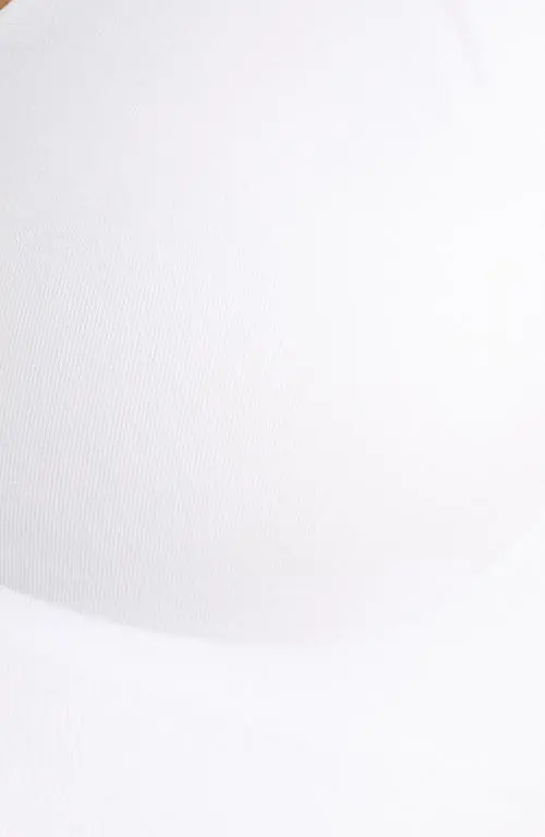 TRUE & CO Soft Form V-neck Bralette - White