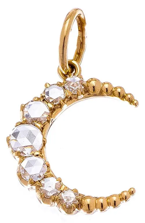 Sethi Couture Crescent Diamond Pendant - Yellow