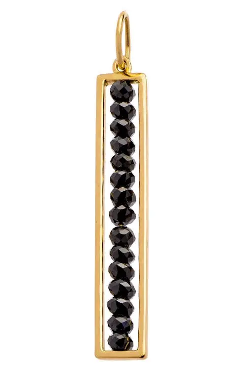 Sethi Couture Sethia Couture Black Diamond Linear Bar Pendant In 18k Gold