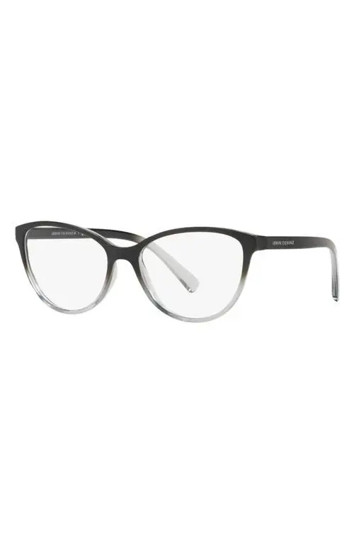Armani Exchange 53mm Cat Eye Reading Glasses - Transparent Black