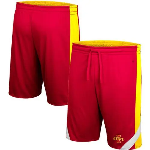 COLOSSEUM Gold Iowa State Cyclones Am I Wrong Reversible Shorts - Cardinal
