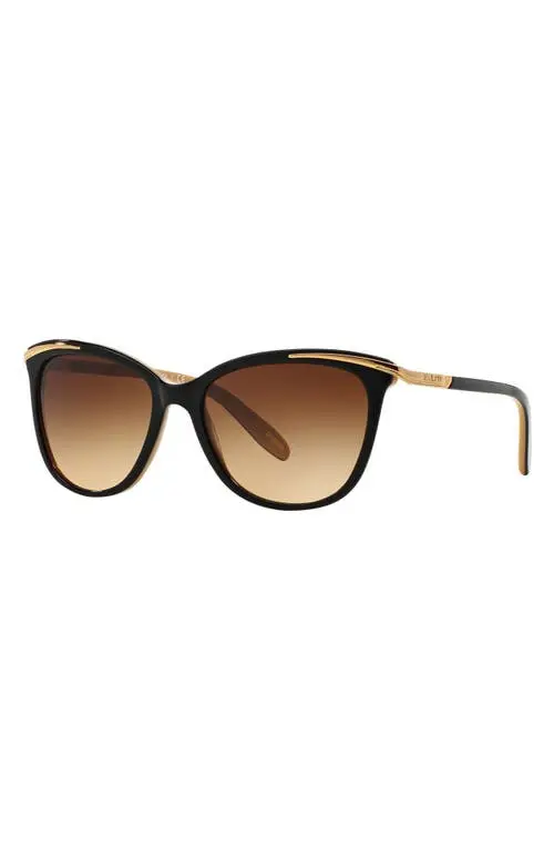 Ralph Lauren 54mm Cat Eye Sunglasses - Blacktan