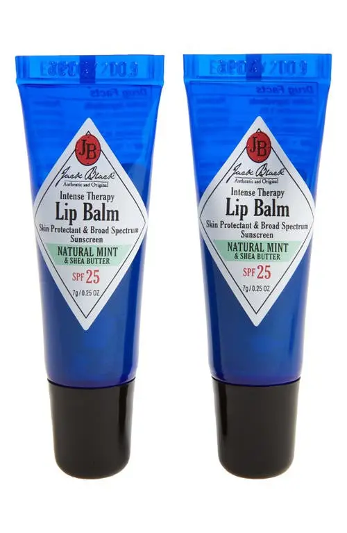 Jack Black Intense Therapy Lip Balm Spf 25 Duo - Mint
