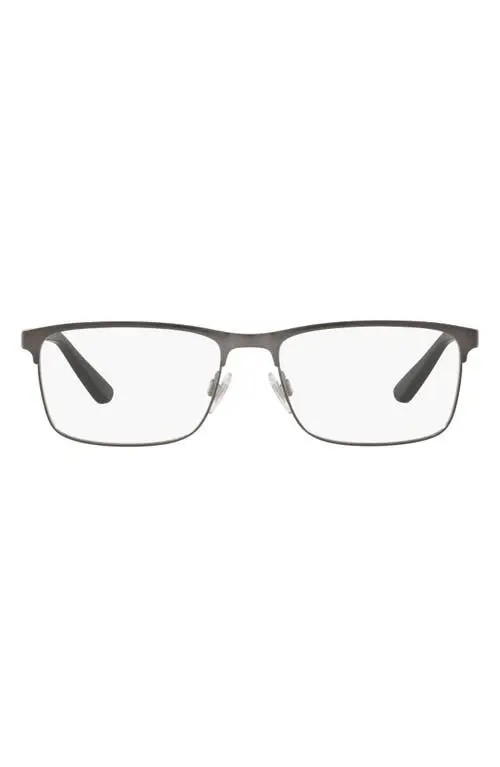 Polo Ralph Lauren 56mm Rectangle Eyeglasses - Dark Gunmetal