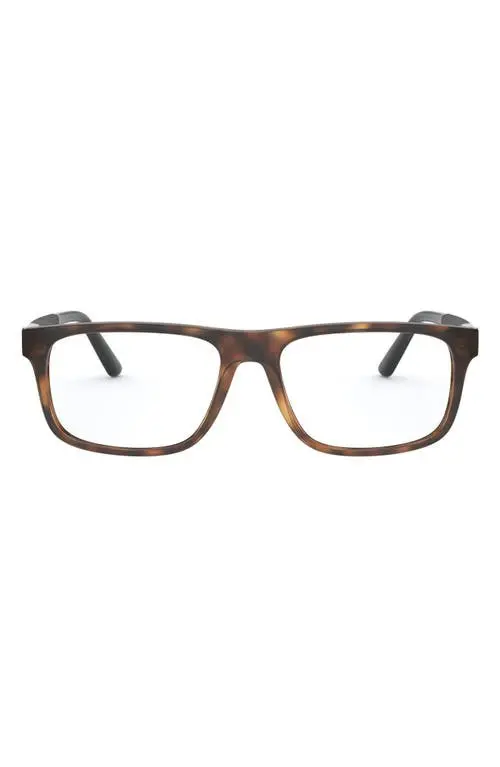 Polo Ralph Lauren 56mm Rectangle Eyeglasses - Dark Havana
