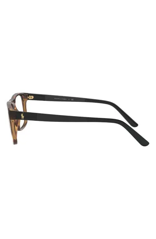 Polo Ralph Lauren 56mm Rectangle Eyeglasses - Dark Havana