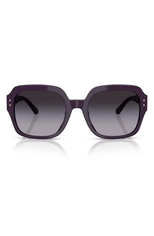 Tory Burch 56mm Round Sunglasses - Eggplant