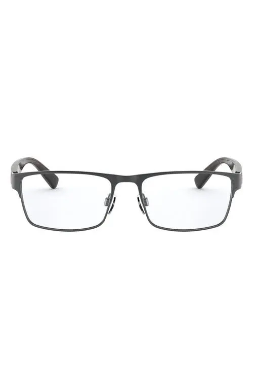 Polo Ralph Lauren 54mm Rectangular Eyeglasses - Dark Gunmetal