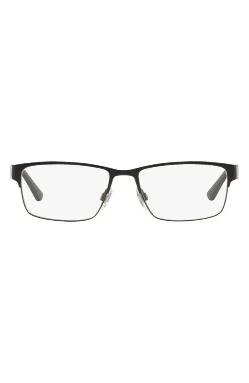 Polo Ralph Lauren 54mm Rectangular Eyeglasses - Matte Black