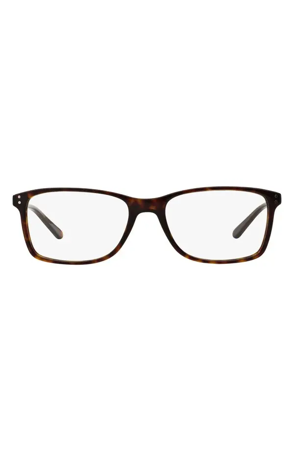 Polo Ralph Lauren Rectangular Optical Glasses - Dark Havana