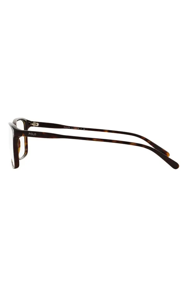 Polo Ralph Lauren Rectangular Optical Glasses - Dark Havana