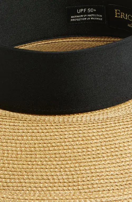 Eric Javits Squishee® Halo Wide Brim Visor - Natural/black