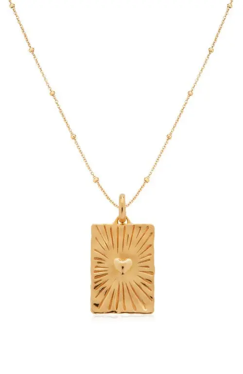 Monica Vinader Talisman Heart Pendant Necklace - 18ct Gold Vermeil/silver