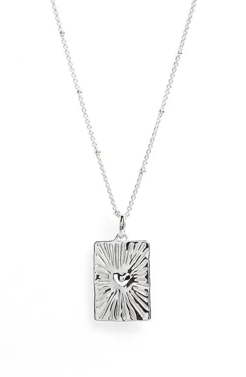 Monica Vinader Talisman Heart Pendant Necklace - Sterling Silver
