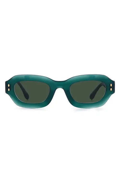Isabel Marant 49mm Square Frame Sunglasses - Green / Green